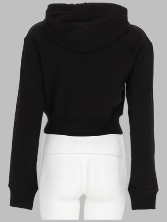 Versace Jeans Couture Womens Sweatshirt With Baroque Emblem Black Cotton Sweatshirts Sweater