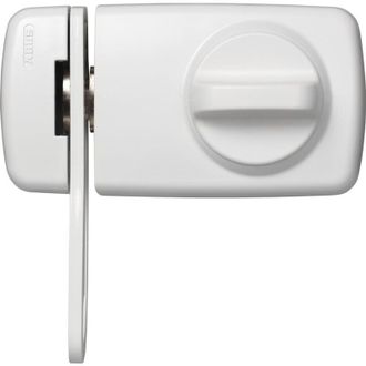ABUS T&uuml;r-Zusatzschloss 7030W EK wei&szlig;, mit Sperrb&uuml;gel u. innen mit Drehknauf