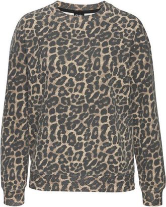 Buffalo Sweatshirt in Allover-Leoprint, Home- und Loungewear