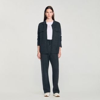 Sandro Langer Cardigan mit Strass