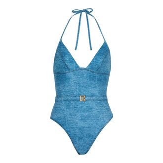Balmain Denim Einteiler-Badeanzug - - Swimwear - Damen - Blau - 2XS
