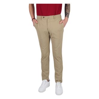 Pantaloni Torino Homme, Pantalons, Beige, Taille: M Pantalon Beige en Tissu Technique - Coupe Slim