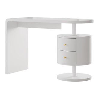 Vicco Schminktisch Lara, Wei&szlig;, 120 cm mit 2 Schubladen