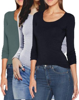 Only Langarmshirt (3er-Pack) Basic Shirts