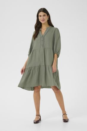 Cream Kleid A-shape Deep Lichen Green