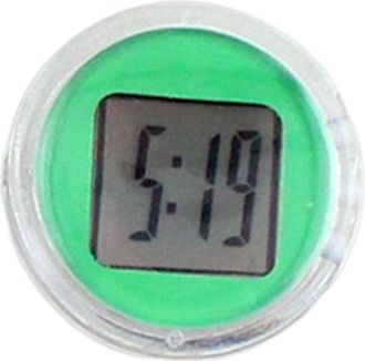 MagiDeal LOVIVER Mini-Motorrad-Digitaluhr, Motorrad-Lenkeruhr mit 1,1 Zoll Durchmesser, wasserdichte Motorraduhr, GR&Uuml;N