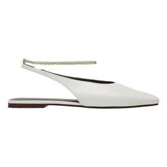 MARIA LUCA Wei&szlig;e Flache Slingback Schuhe - - Shoes - Damen - Wei&szlig; - 37 1/2 EU