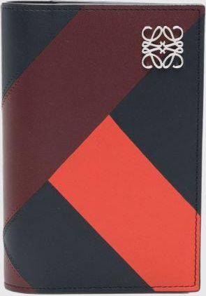 Loewe Anagram Kompakte Bifold-Brieftasche aus zweifarbigem Kalbsleder