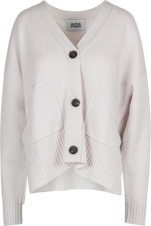 Alpha Studio Femme, Pulls, Beige, Taille: 38 FR Cardigan Contemporary