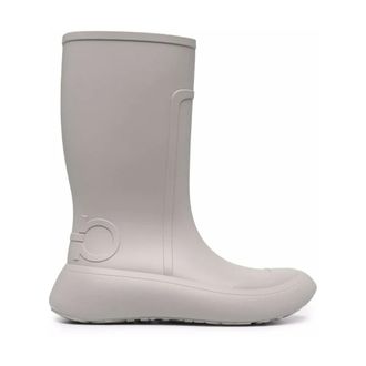 Ferragamo Homme, Chaussures, Gris, Taille: 42 EU Gancini-Detail Bottes