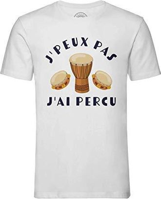 Fabulous T-Shirt Homme Col Rond JPeux Pas JAi Percu Percussion Drums Djembe