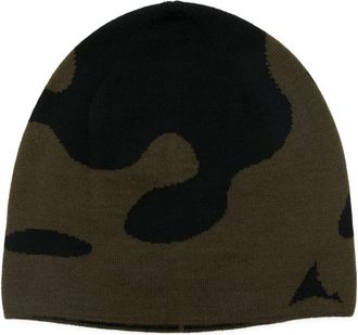 Roa Roa, Homme, Accessoires, Vert, Taille: ONE Size Vert Foncé Magma Laine Beanie