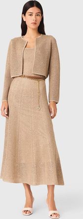 Maje Strick-cardigan Mit Strass - Nude - Maje