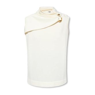 Jil Sander Top mit Applikation - - Tops - Damen - Beige - M