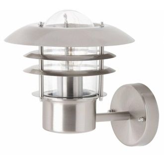 Brilliant lampe Terrence applique murale dext&eacute;rieur debout inox 1x A60, E27, 60W, lampes normales gf non sp&eacute;cifi&eacute;es. Classe de protection IP: 44