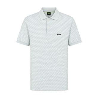 HUGO BOSS Chip-Muster Polo - - Tops - Herren - Wei&szlig; - XL