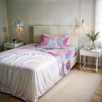 Italian Bed Linen Bettw&auml;scheset River f&uuml;r Einzelbett aus Baumwolle und recycelten Fasern, Design: loira, gefertigt in Italien, Twin