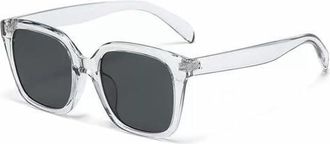 Generic Lunettes De Soleil Carr&eacute;es &Agrave; Grande Monture For Hommes Et Femmes, Id&eacute;ales For Les F&ecirc;tes, Les Vacances Et Les S&eacute;ances Photo.(Clear)