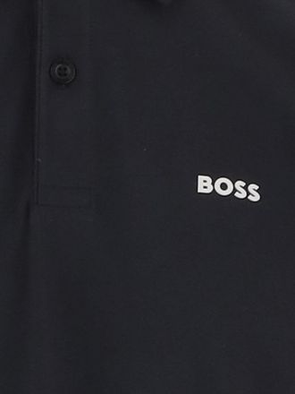 HUGO BOSS Mens Polo Shirt Navy Stretch Cotton T-shirts And Polos