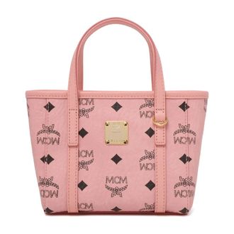 MCM Toni Top-Zip Shopper in Visetos - - Bags - Damen - Rosa - ONE SIZE