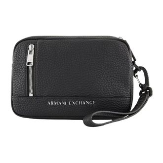 A|X Armani Exchange N&eacute;cessaire de beaut&eacute; avec d&eacute;tail en dentelle - Homme - Sacs - Noir - Taille: ONE Size