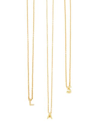 8 by YOOX GOLD PLATED 925 MONOGRAM NECKLACE