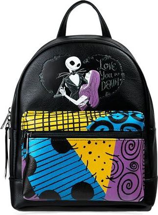 Disney Stitch Sac à Dos Femme Ado et Fille Petit Sac de Voyage Journée Shopping Mode en Similicuir Eeyore Cadeau pour Elle (Multi Jack & Sally)