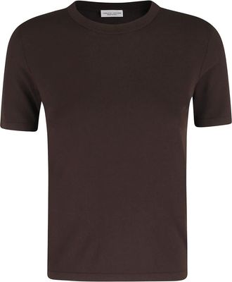 Roberto Collina Femme, Tops, Brun, Taille: 36 FR T-shirt en maille