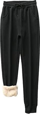 Generic Pantalon en coton pour femme, pantalon dhiver épais pour femme, pantalon de détente grande taille, pantalon de survêtement dhiver avec poches et cordo