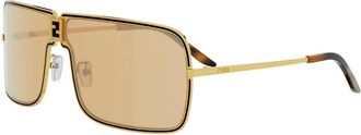 Fendi Fe40195U Metallsonnenbrille - - Accessories - unisex - Gelb - ONE SIZE