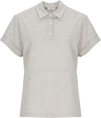 PESERICO Femme, Tops, Beige, Taille: 38 FR Polo en lin et coton