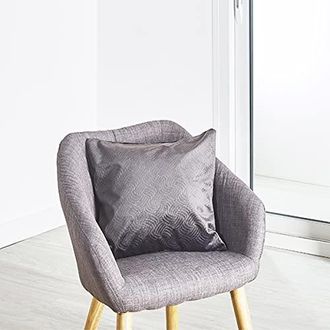 HOME MAISON com Samtkissen mit Muster, Grau, 45 x 45 cm