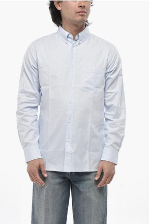 Paolo Pecora Solid Button-Down Shirt with Pocket size 40
