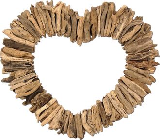 Seestern Sportswear SEESTERN Treibholz Deko mit Herz (40 cm) Motiv Wanddeko Driftwood Holzdeko /1320