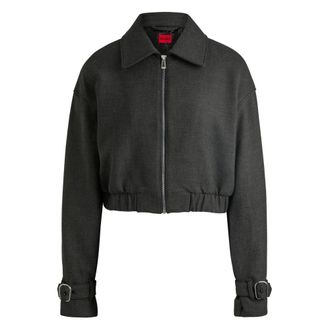 HUGO BOSS Damen, Jacken, Grau, MGröße