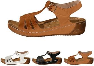 Generico Sandales de sport orthop&eacute;diques pour femme Plateforme d&eacute;t&eacute; Sandales orthop&eacute;diques de sport Confortables Mode F&ecirc;te Sandales compens&eacute;es flexibles Trekki