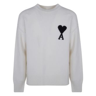 Ami Homme, Pulls, Blanc, Taille: M Pulls &agrave; col rond