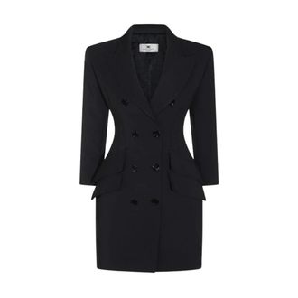 Elisabetta Franchi Zweireihiges Blazer-Kleid - - Dresses - Damen - Schwarzk - L