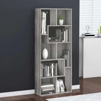 vidaXL Biblioth&egrave;que Sonoma gris 67x24x161 cm Bois ding&eacute;nierie