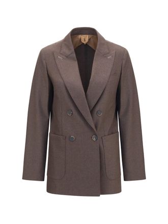 Max Mara Womens Blazer Cloruro Brown Cashmere Blend (capra Hircus) Jacket