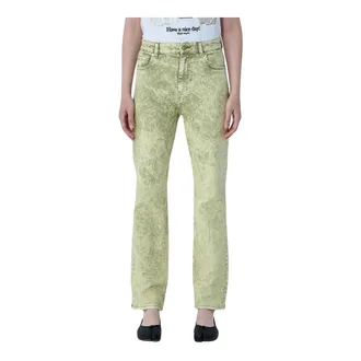 Ganni Damen, Jeans, Gr&uuml;n, W28Gr&ouml;&szlig;e