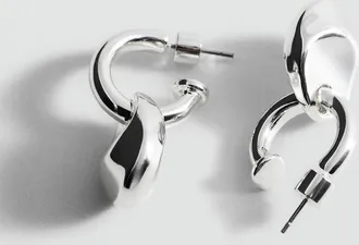 Mango Kombinierte Creolen silber - Damen - Einheitsgr&ouml;&szlig;e - MANGO