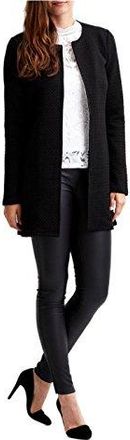 Izola VILA CLOTHES VINAJA NEW LONG JACKET - NOOS, Veston Femme, Noir (Black), 40 (Taille fabricant: Large)
