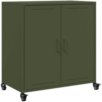 vidaXL Sideboard Olivgr&uuml;n 68x39x72 cm Stahl Vidaxl