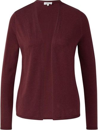 s.Oliver Cardigan Strickjacke Feinstrickjacke mit Rollkante am Saum