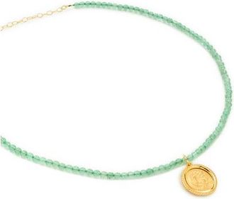 Hermina Athens Collier Hercules en pierre aventurine