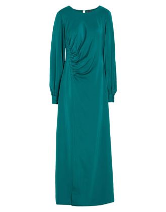 8 by YOOX L/SLEEVE FRONT SLIT MAXI DRESS
