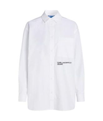 Karl Lagerfeld Karl Lagerfeld Jeans, Femme, Chemise Décontractée, Coupe Décontractée, Blanc, S
