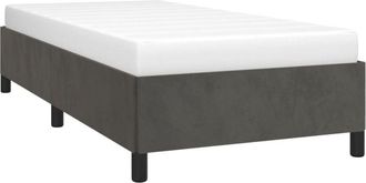 vidaXL Bettgestell ohne Matratze Dunkelgrau 90x200 cm Samt Vidaxl