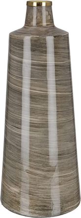 Gilde Vase Blumenvase aus Metall - Deko Wohnzimmer Geschenk für Frauen Geburtstag Muttertag - Farbe braun Gold Höhe 48 cm